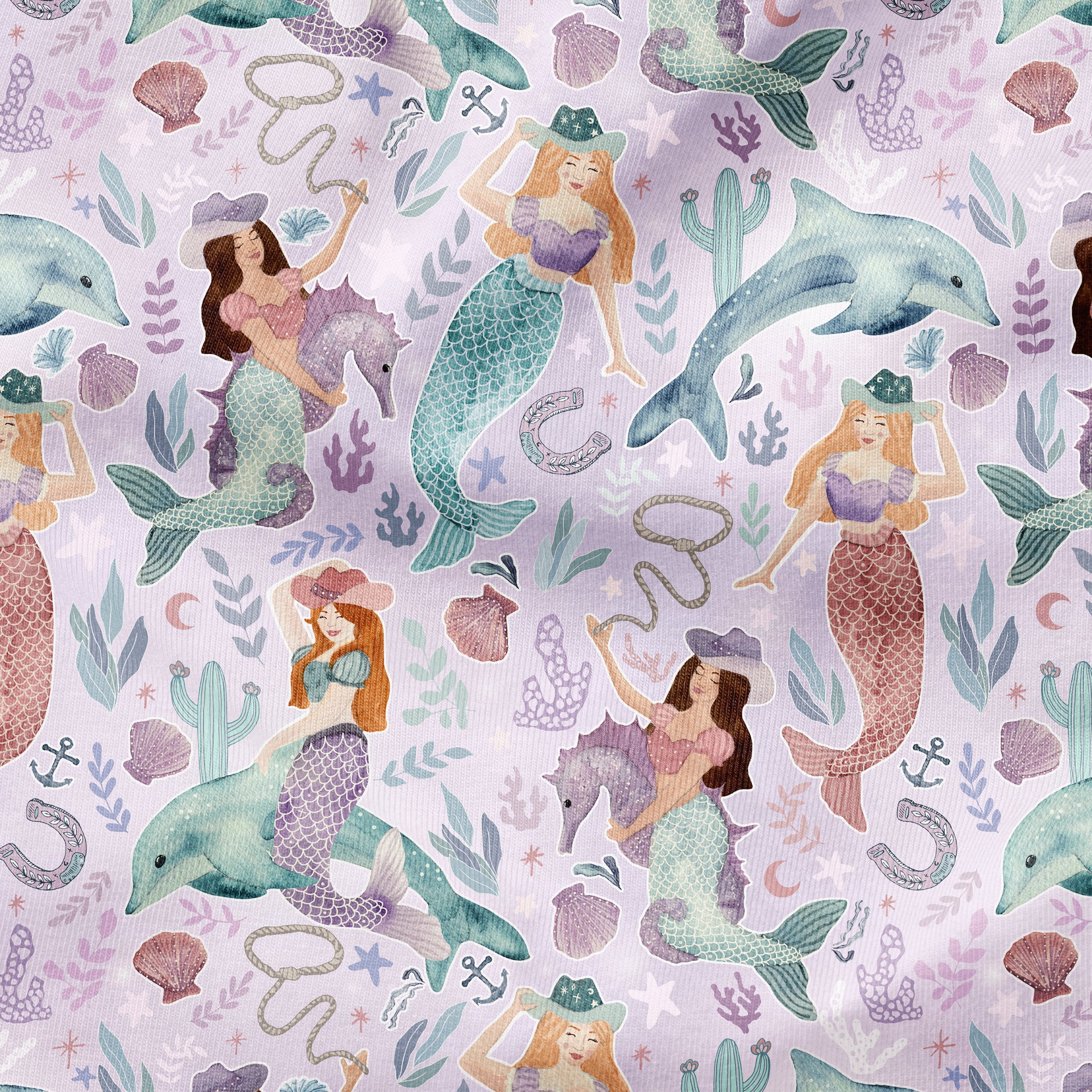 SEA-HAW MERMAIDS – White Birch Textiles