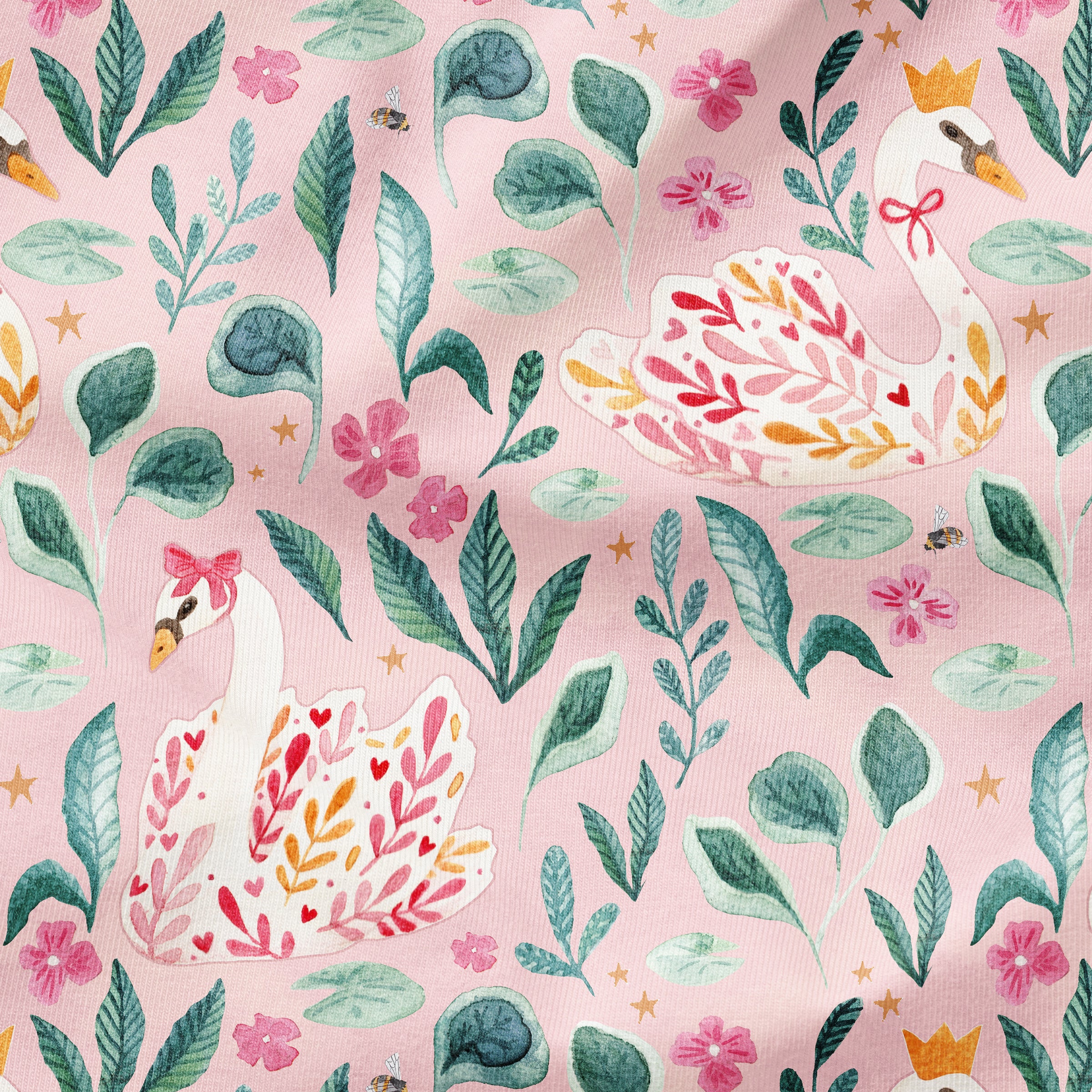 ESTHER THE SWAN – White Birch Textiles