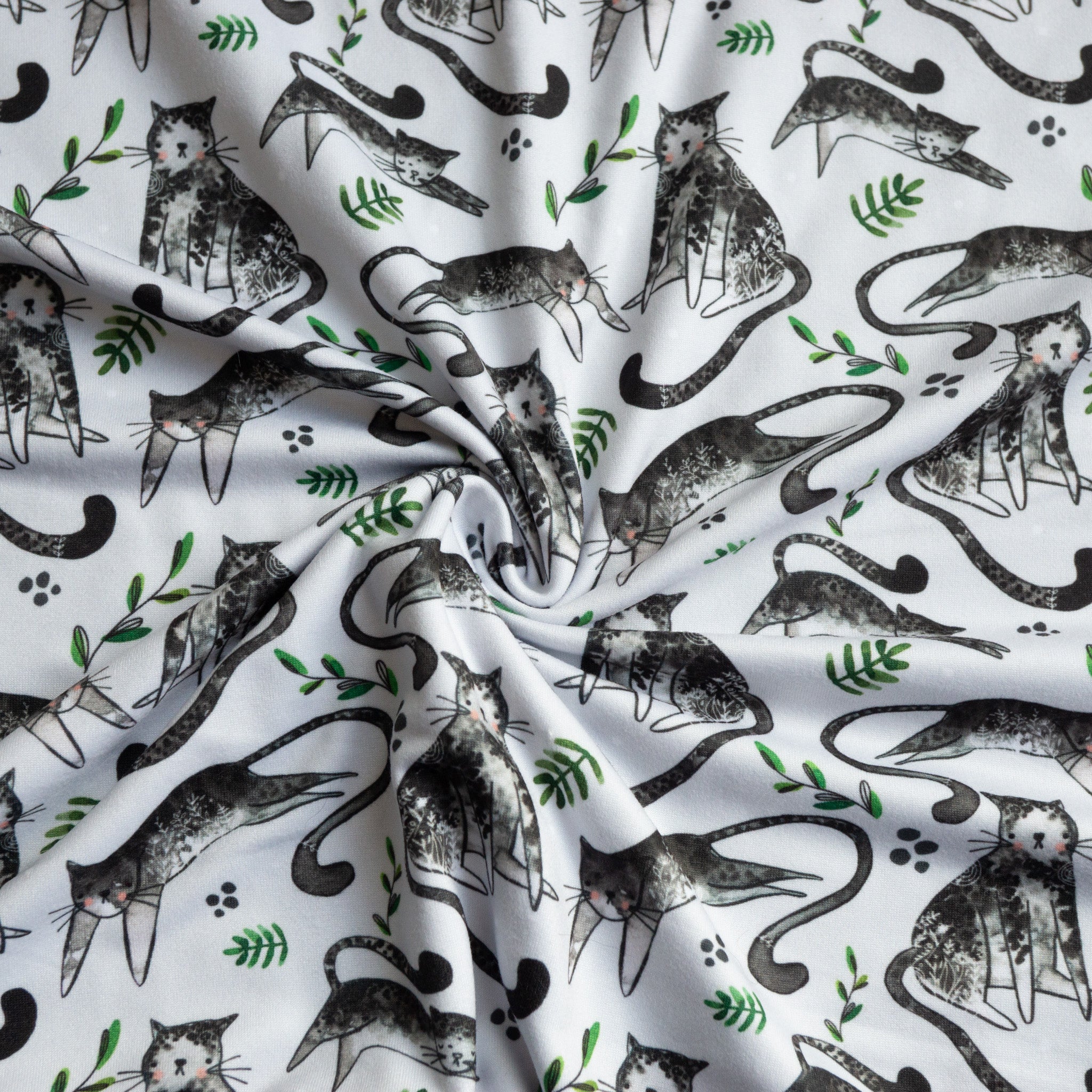 LARRY THE LITTLE LEOPARD (GREY) - DBP – White Birch Textiles